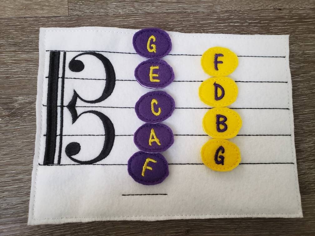 Felt Music Learning Board Alto Clef | Aware House Shop